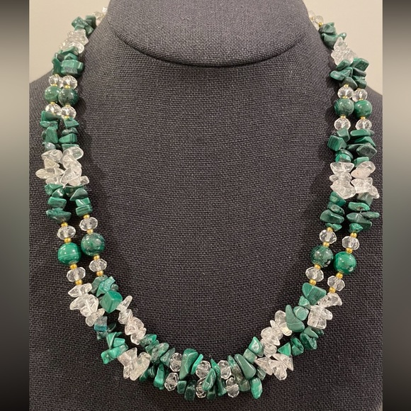 Lee Sands | Jewelry | Lee Sands Double Strand Rough Cut Malachite ...